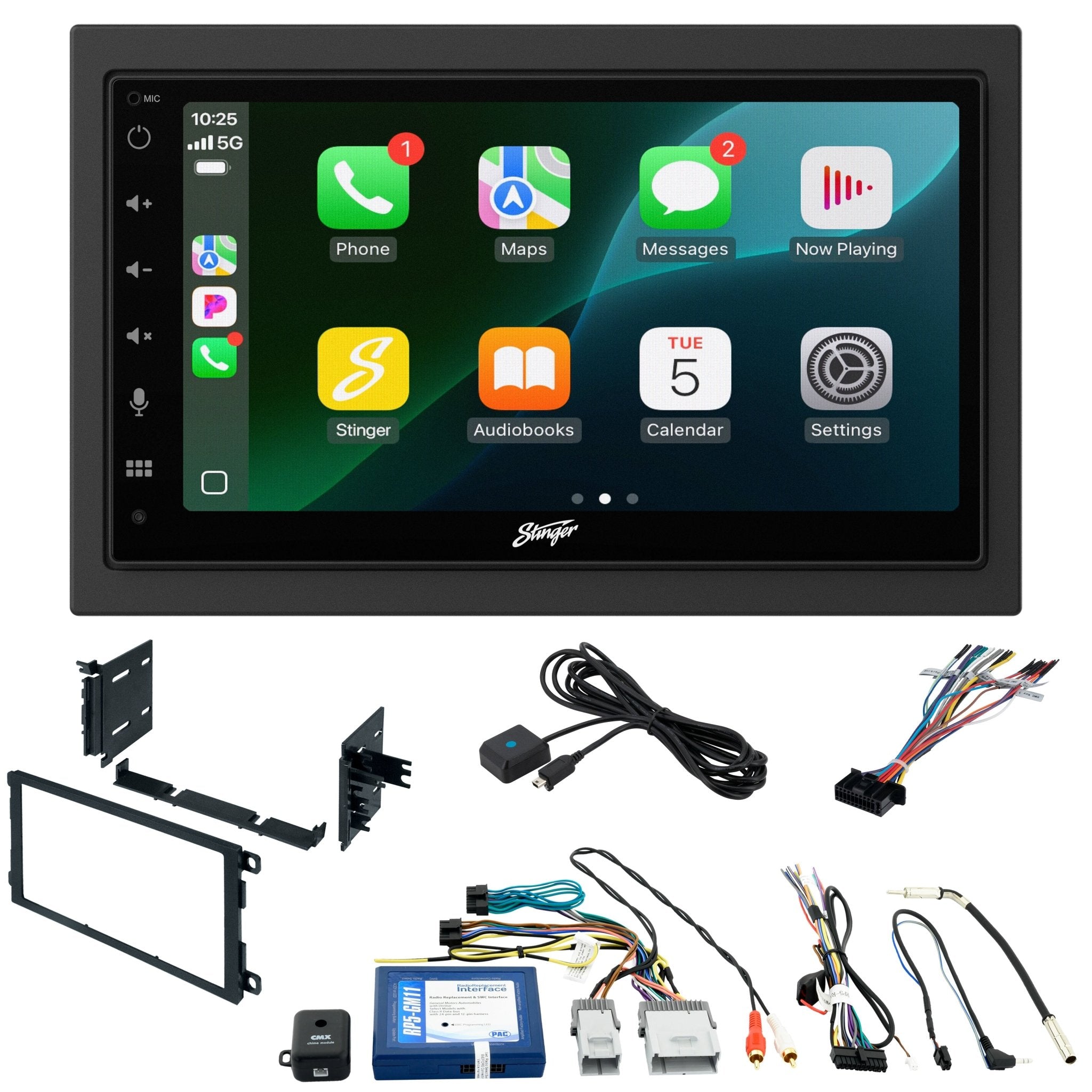 68 Double DIN Car Stereo Silverado Sierra Tahoe Suburban Yukon Radio Android Auto Apple Carplay Bluetooth Retains St